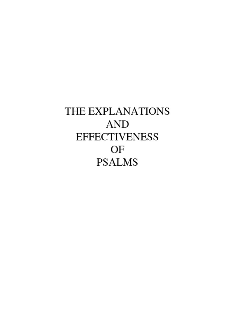 Secrets and Uses of Psalms Explained | PDF | Prayer | Psalms