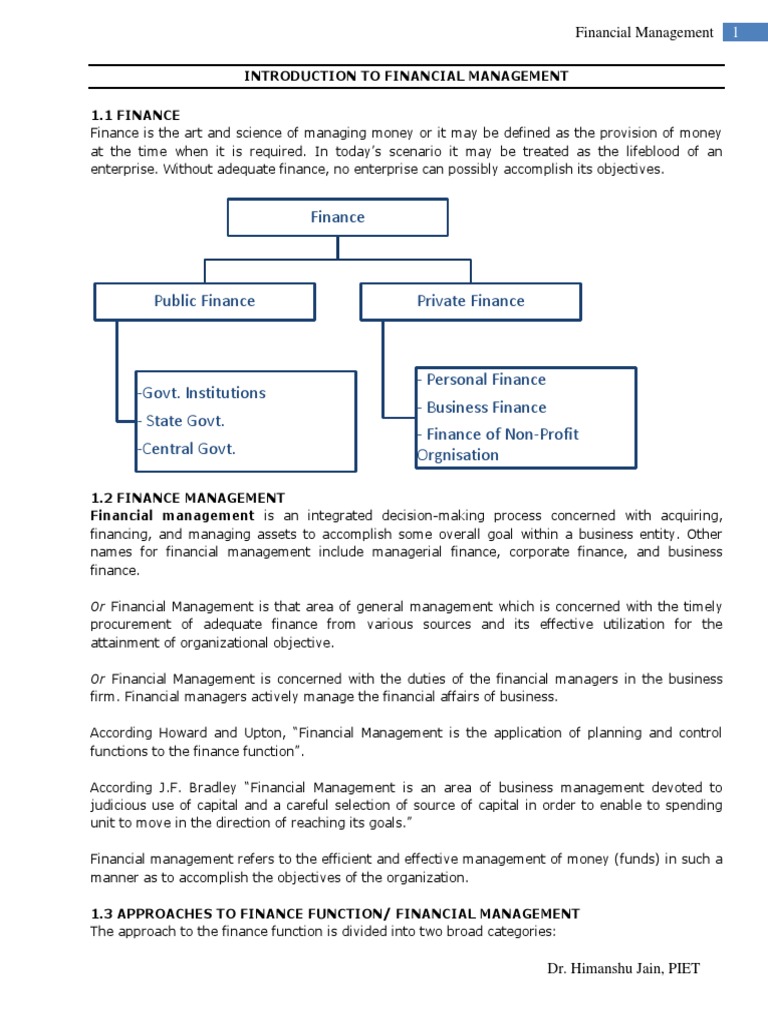Financial Management - Notes | PDF | Net Present Value | Debenture