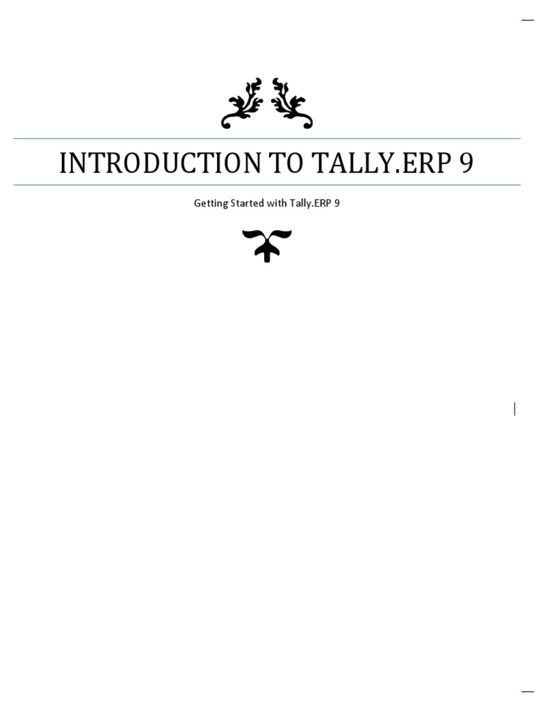 Getting Started With Tally - ERP 9 PDF | Download Free PDF | Debits And Credits | Enterprise ...