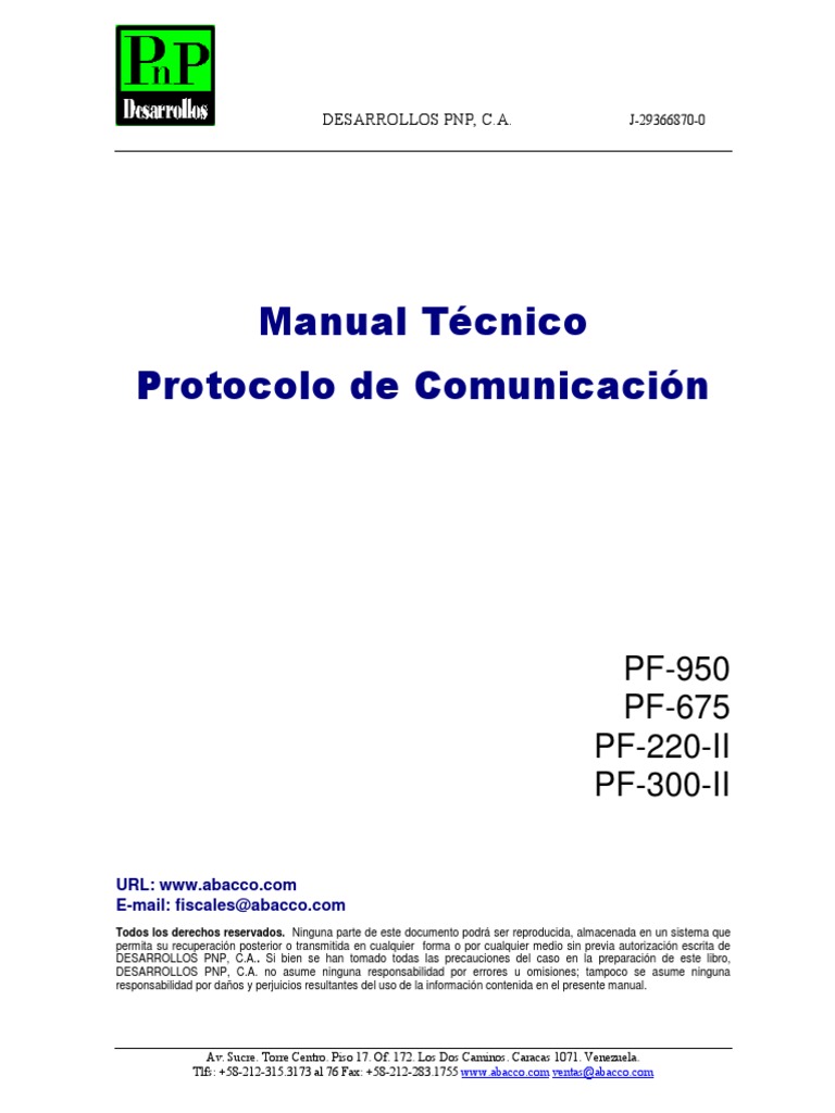 Manual de Protocolo de Comunicacion PNP | PDF | Poco | Factura