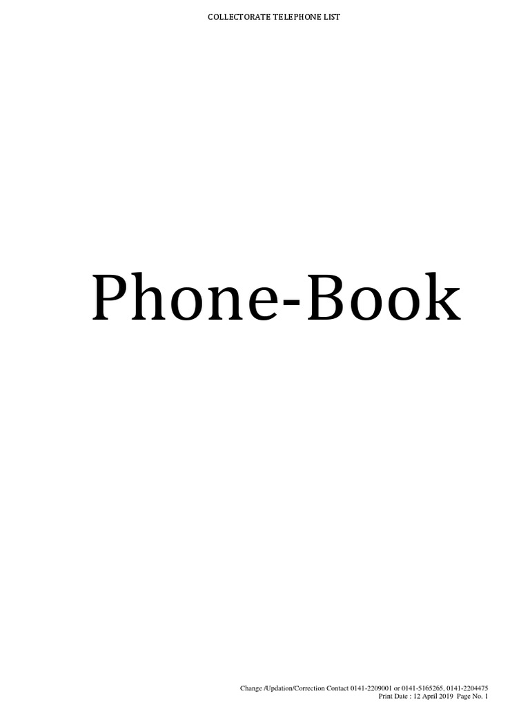 Main Phone List PDF | PDF