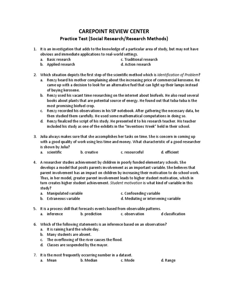 Research Carepoint | PDF | Sampling (Statistics) | Research Design