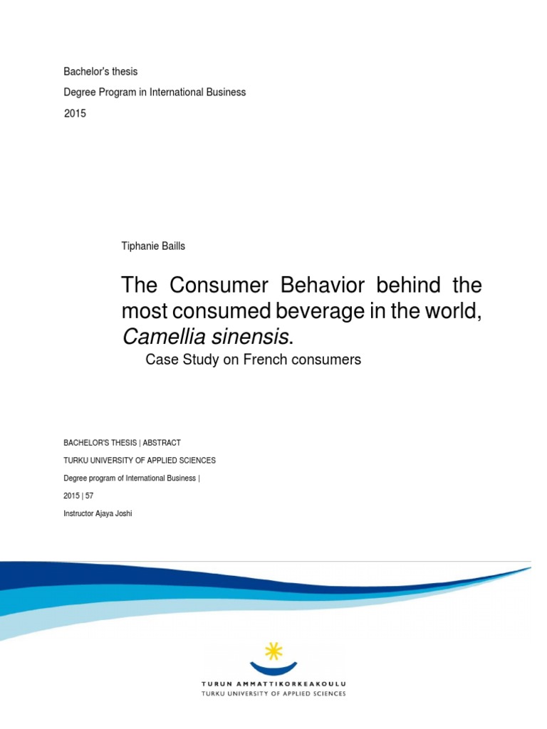 French Consumer Behavior in Tea | PDF | Consumer Behaviour ...