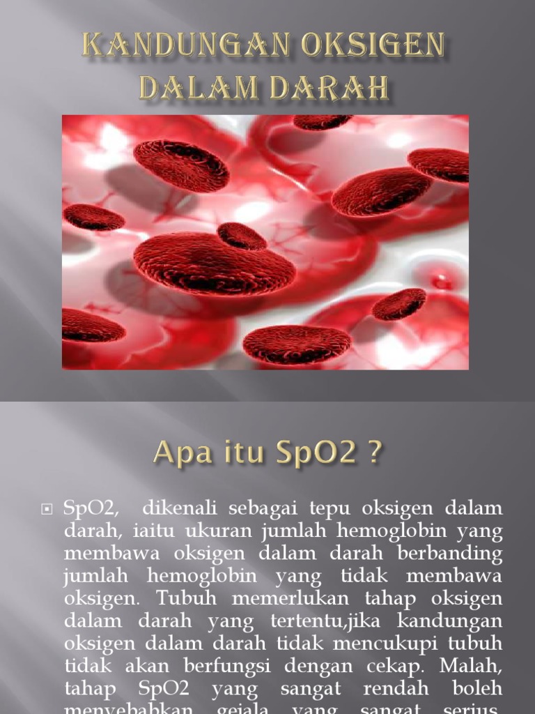 Kandungan Oksigen Dalam Darah | PDF