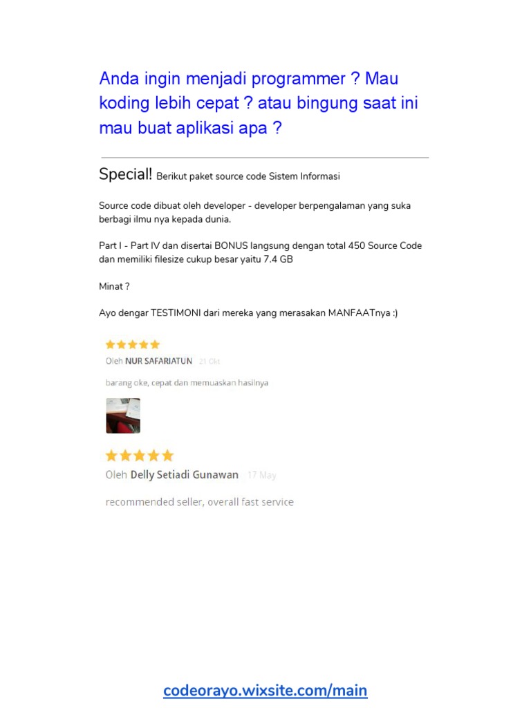 Source Code Aplikasi Dan Sistem Informasi PHP | PDF