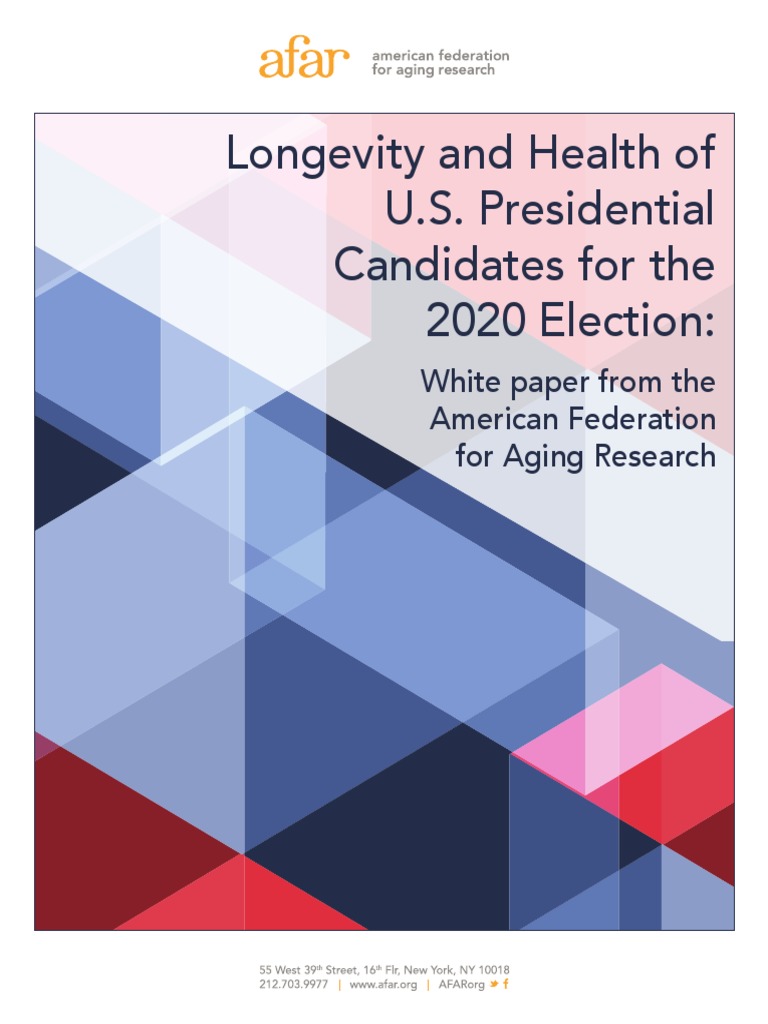 Health and Longevity of 2020 Candidates | PDF | Ageing | Life Expectancy