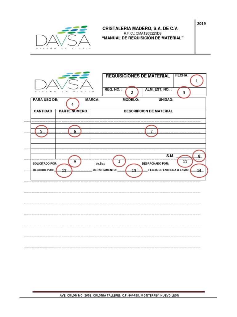 Requisiciones de Material (Manual) | PDF | Business