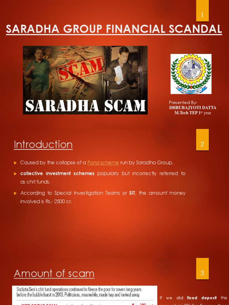 Saradha Group Financial Scandal: Presented By-Year | PDF | Banking ...