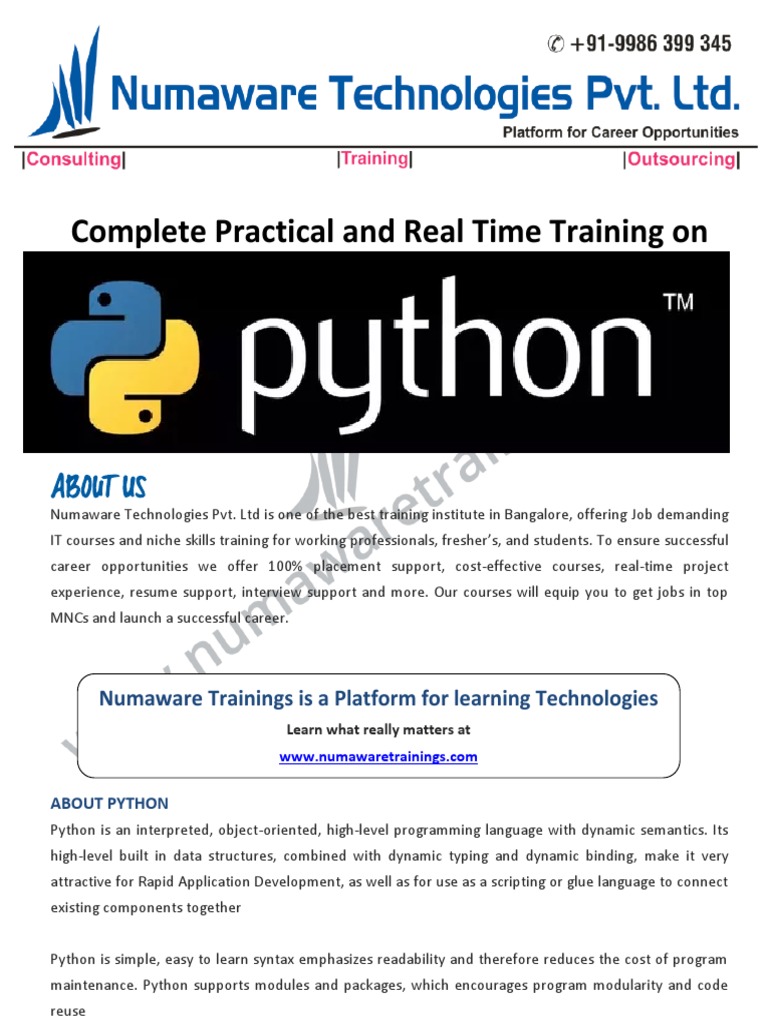 7.0-Python Trainings | PDF | Python (Programming Language) | Anonymous Function