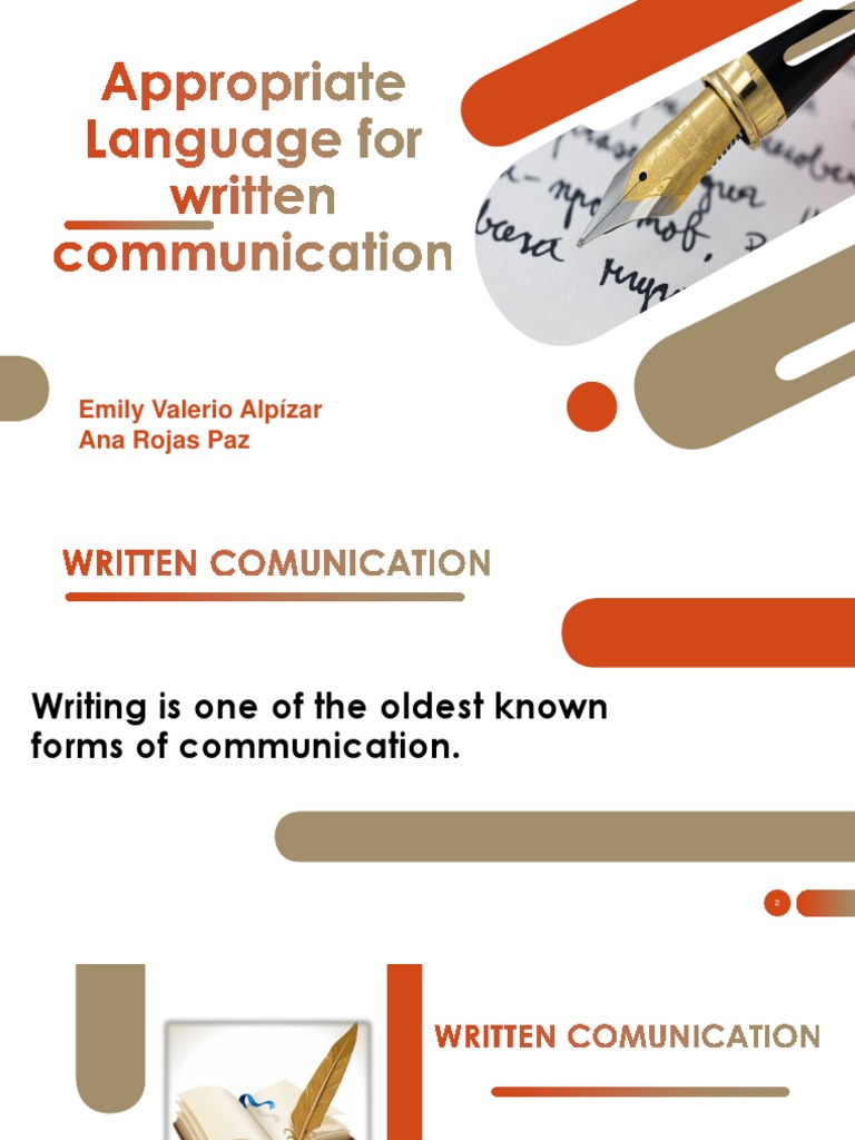Appropriate Language For Written Communication | PDF | Communication ...
