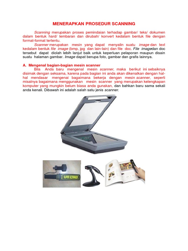 Panduan Lengkap Penggunaan Scanner | PDF