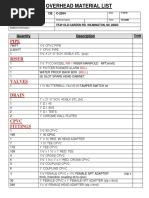 Plumbing Material List | PDF