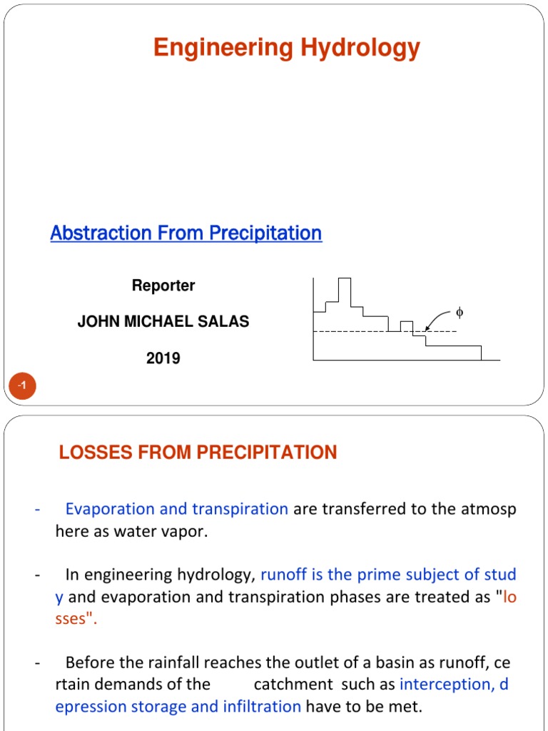 Engineering Hydrology: Abstraction From Precipitation | PDF | Evapotranspiration | Evaporation