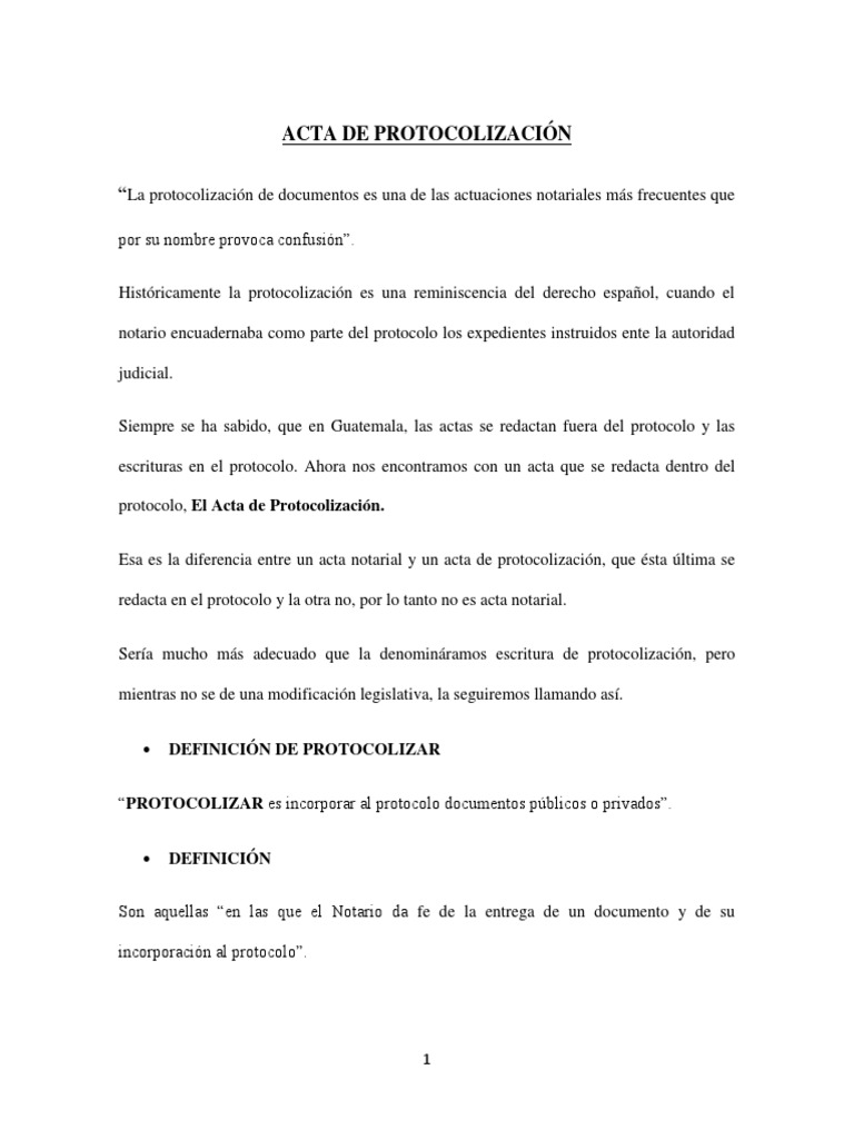Acta de Protocolización | PDF | Gobierno | Justicia