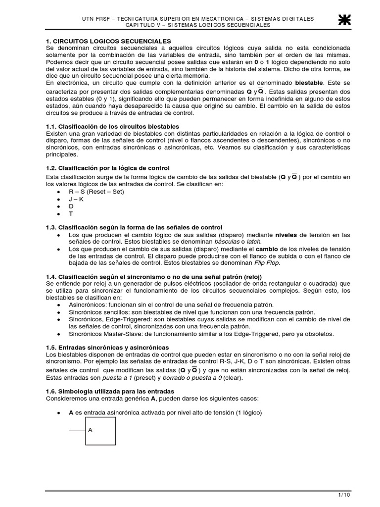Sistemas Lógicos Secuenciales | PDF | Ingeniería Electrónica | Diseño electronico