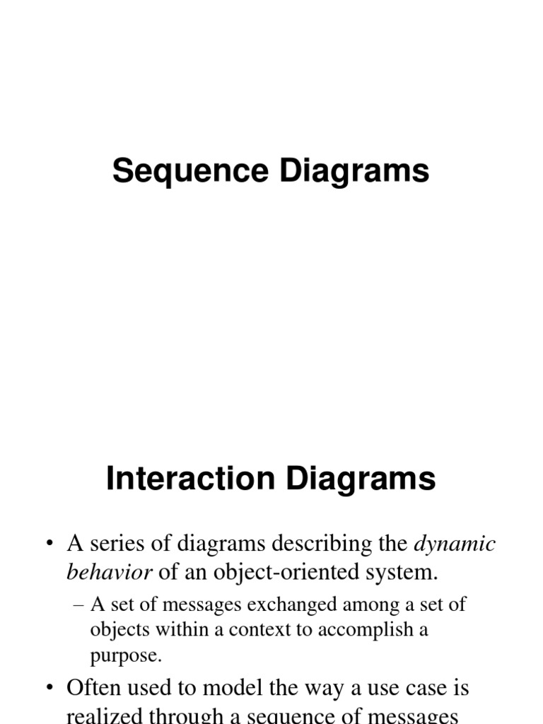 An Introduction to Modeling Object Interactions with Sequence Diagrams ...