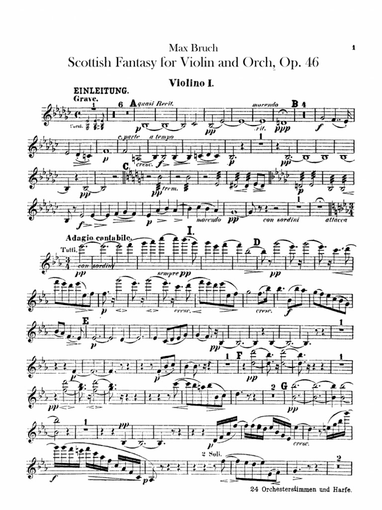 Bruch's Scottish Fantasy for Violin | PDF