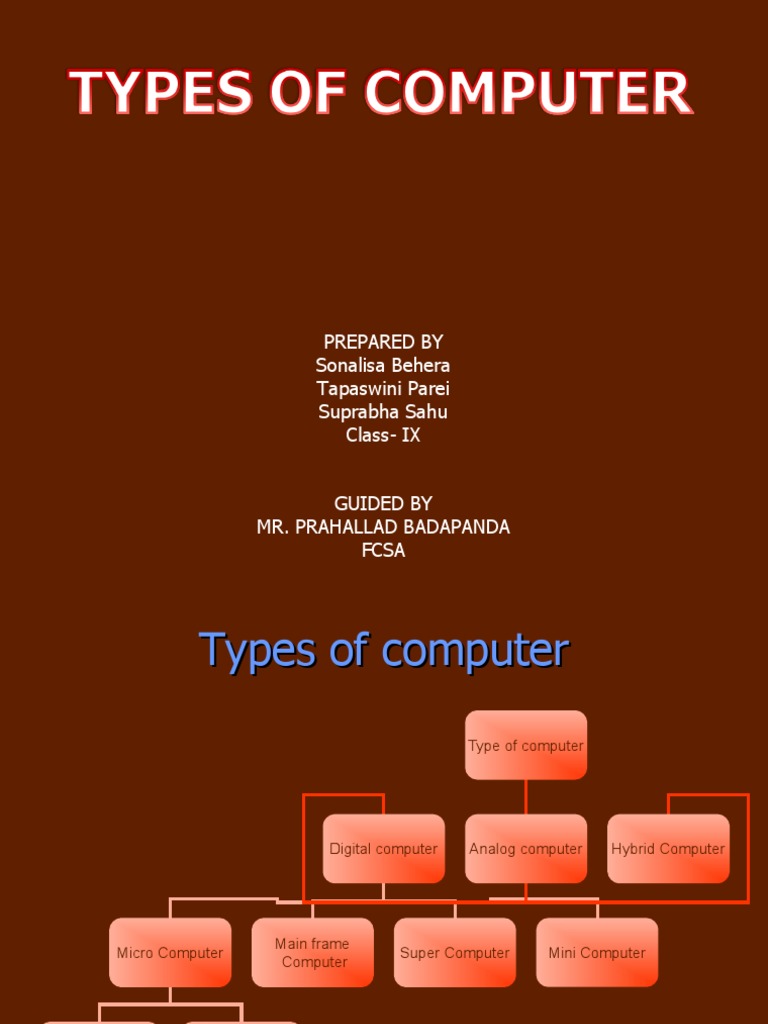 Classification of Computer | PDF | Mainframe Computer | Personal Computers