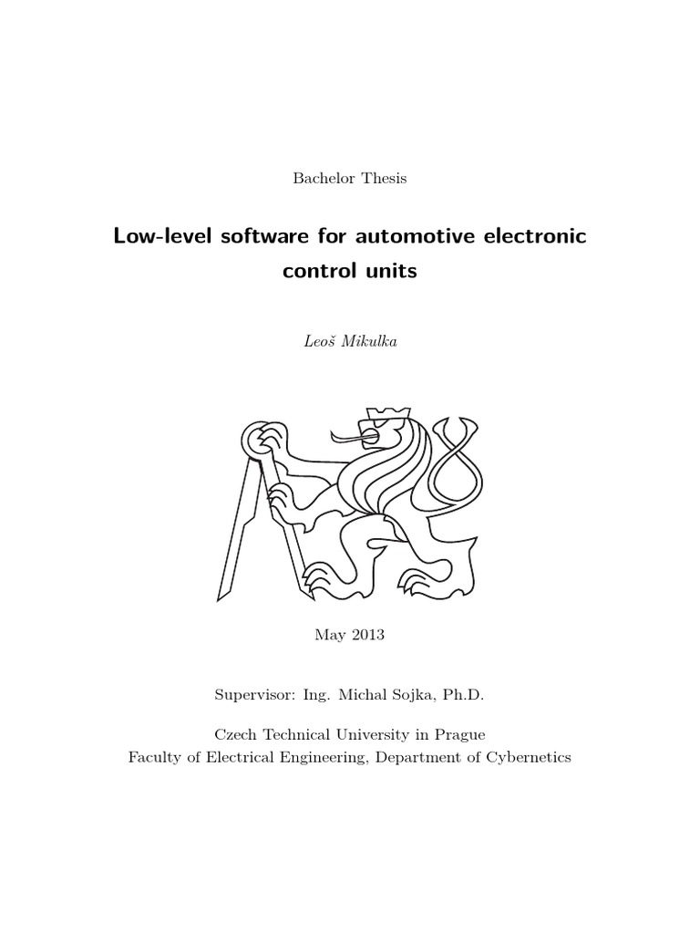 Autosar Thesis | PDF | Microcontroller | Areas Of Computer Science