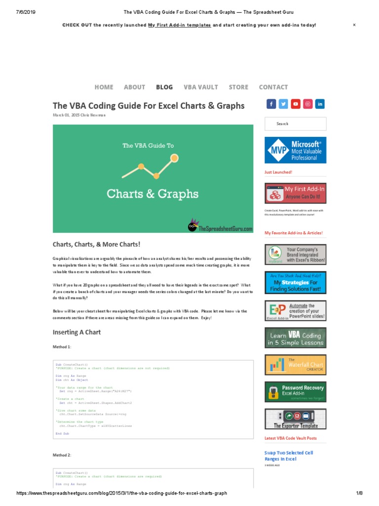 The VBA Coding Guide For Excel Charts & Graphs - The Spreadsheet Guru2 ... The VBA Coding Guide For Excel Charts & Graphs - The Spreadsheet Guru2 ...