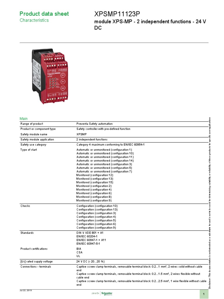 Preventa Xps MP - Xps MC - Xps MCM - xpsmp11123p | PDF | Relay ...