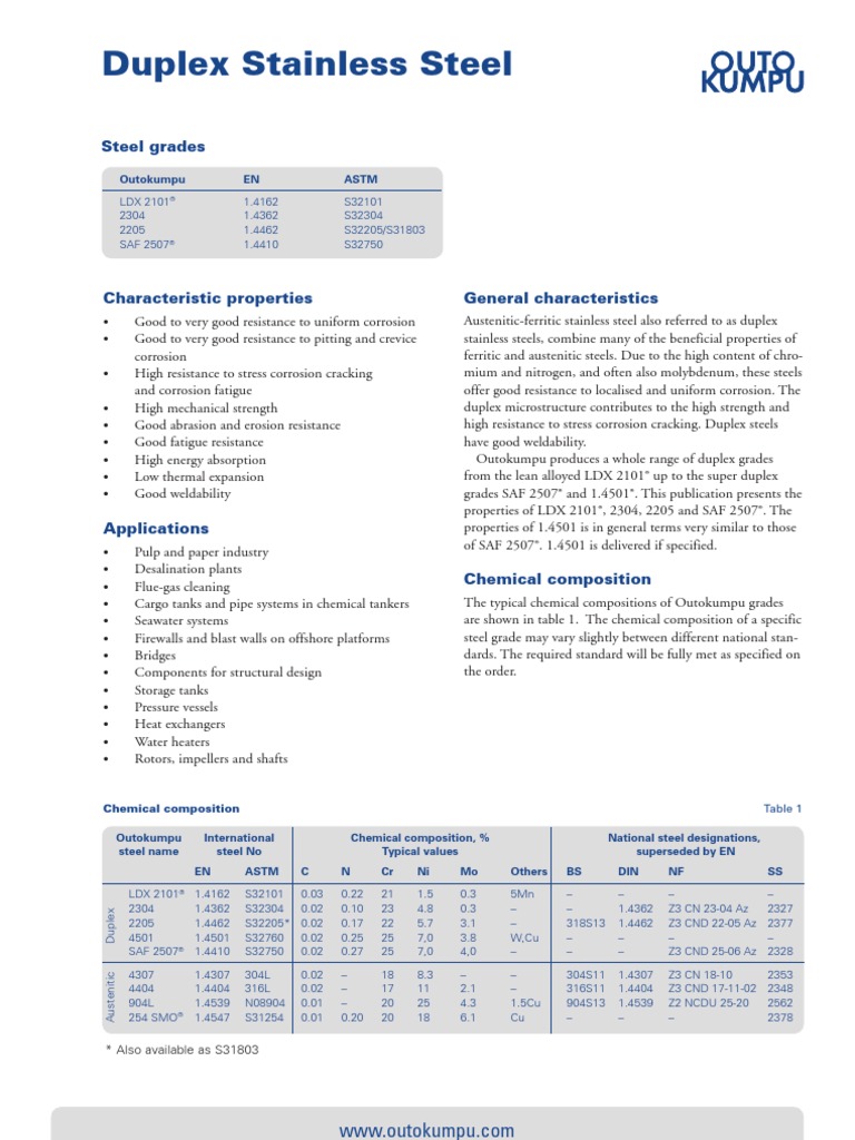 Duplex SS | PDF | Stainless Steel | Corrosion