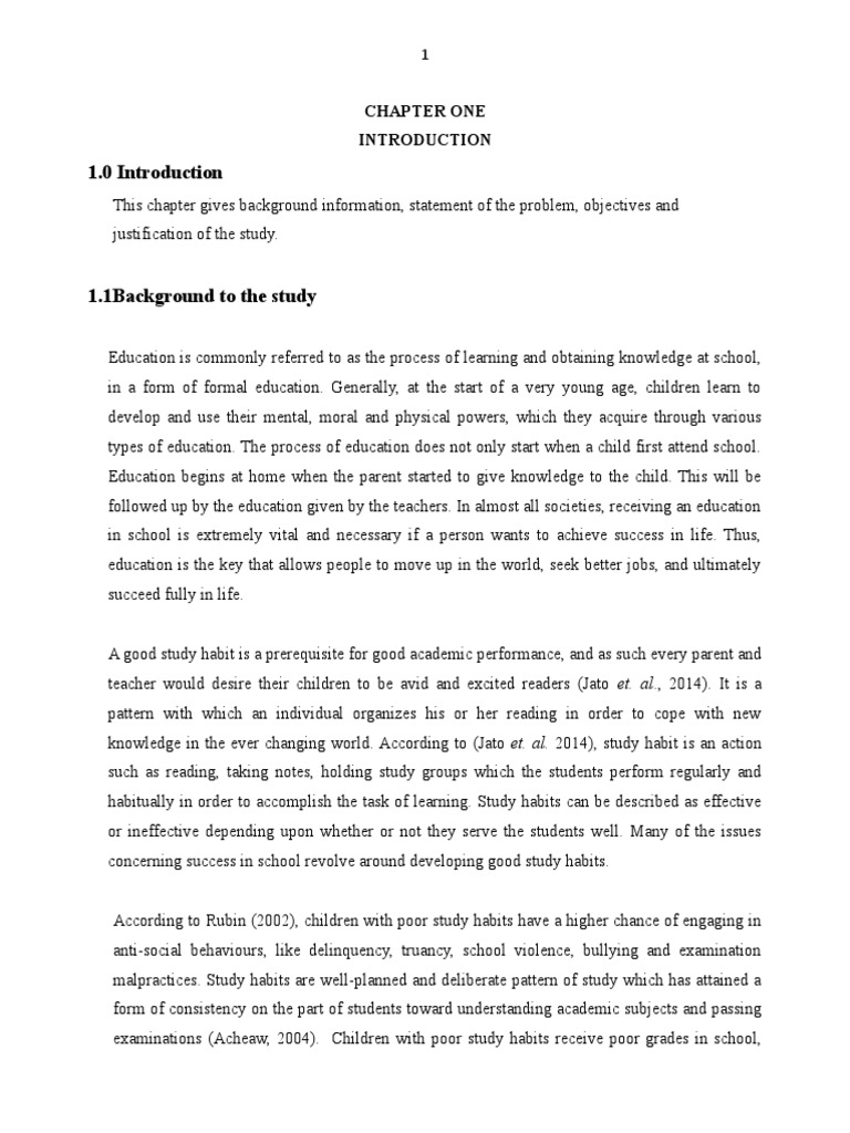 Factors Affecting Study Habits of Thhe Students | PDF | Study Skills ...