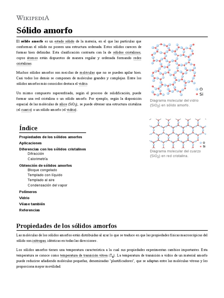 Sólido amorfo | PDF | Sólido amorfo | Polímeros