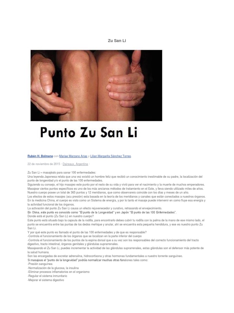 Zu San Li | PDF | Masaje | Aromaterapia