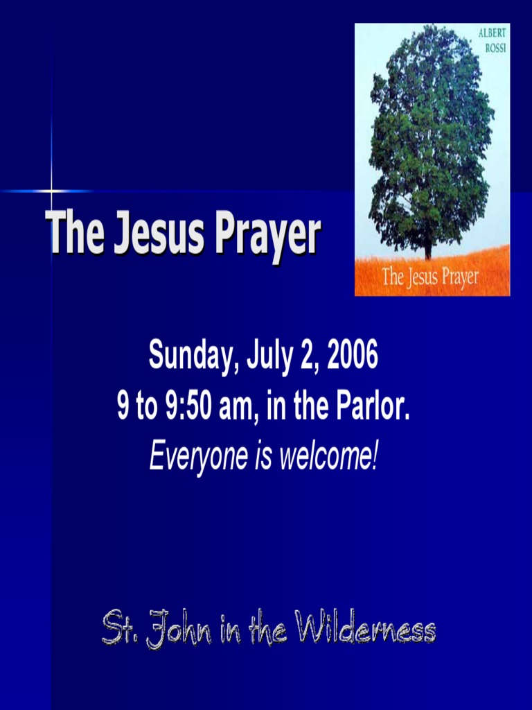 Jesus Prayer | PDF | Mercy | Intercession