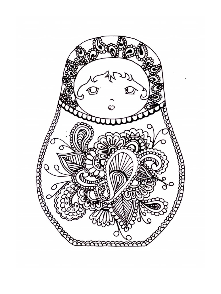 Mindfulness Colouring Sheets PDF Russian Dolls | PDF
