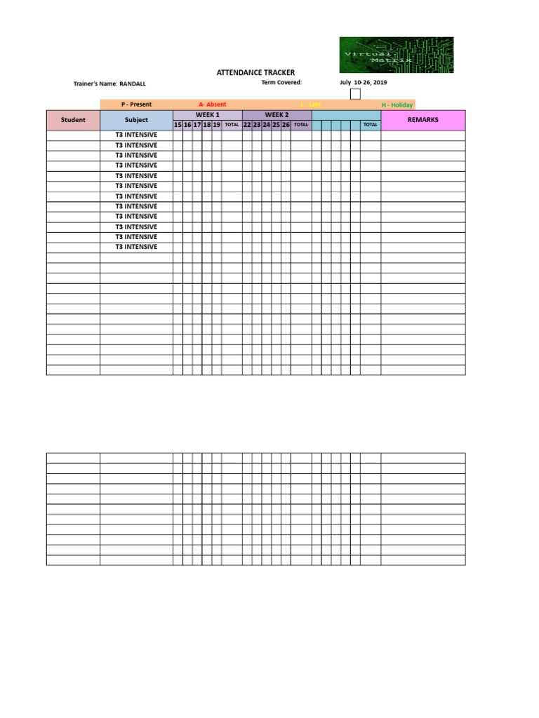 Attendance Tracker T3 | PDF