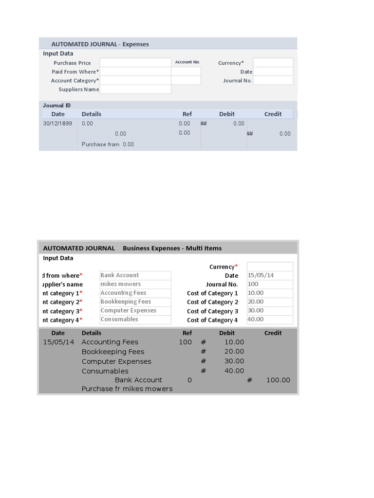 Accounting Journal Entries Expenses | PDF