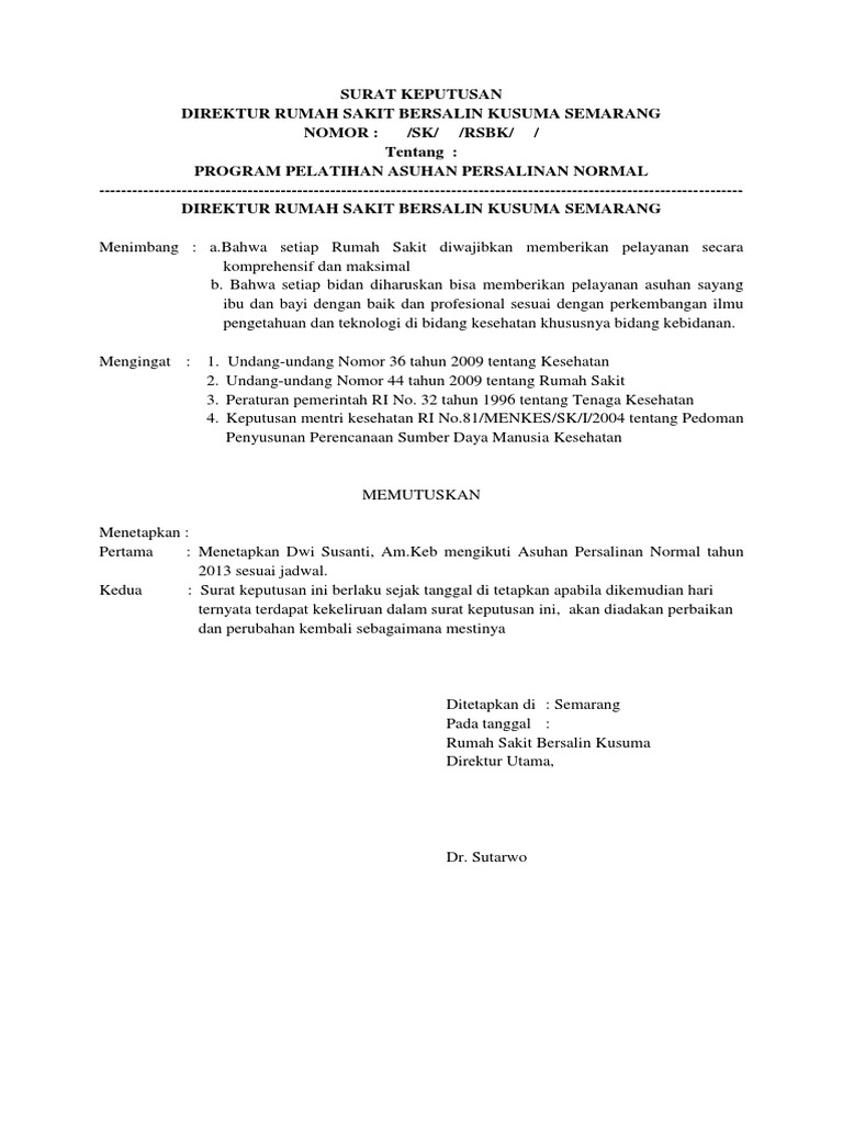 SK Asuhan Persalinan Normal | PDF