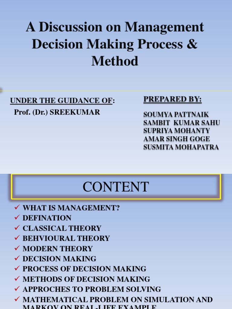 Decision Making Process and Decision | PDF | Decision Making | Simulation