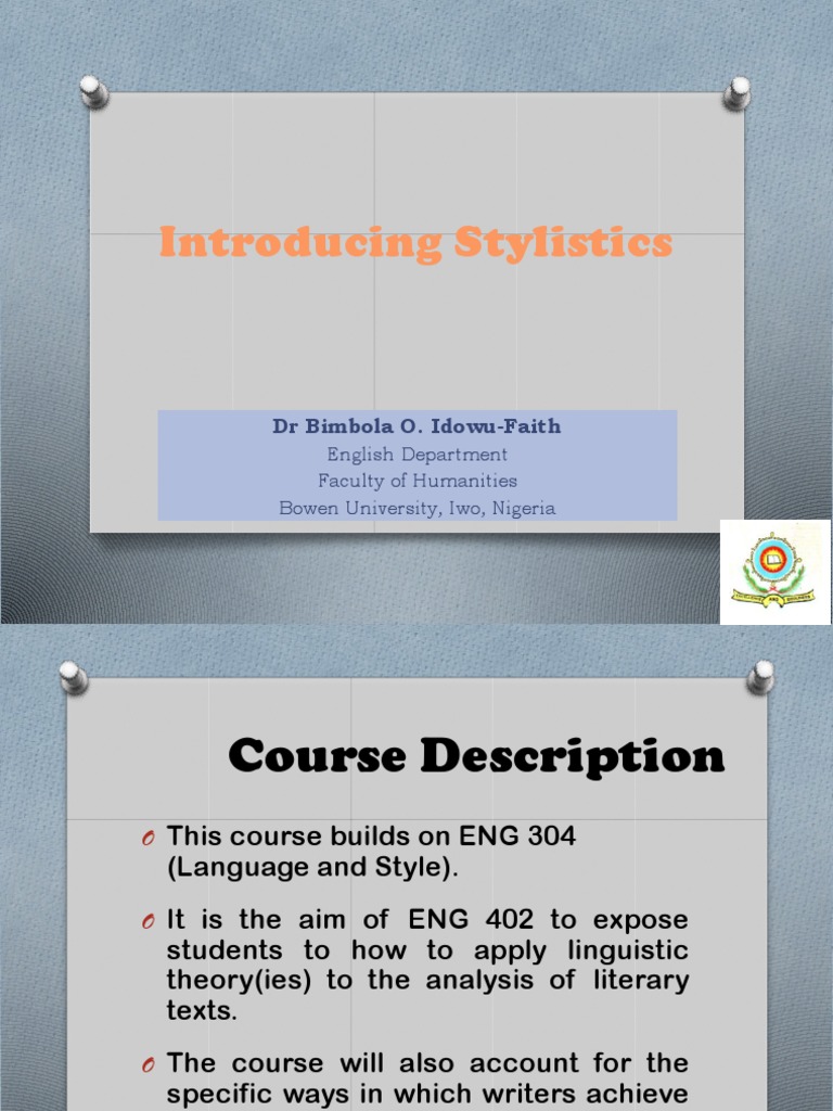 Introduction to Stylistics Principles | PDF | Scientific Method ...