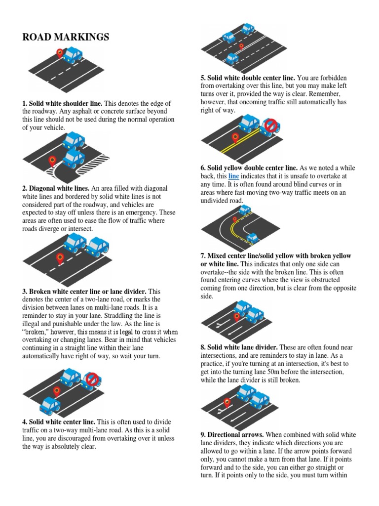 Road Markings | PDF | Traffic | Industrial Engineering