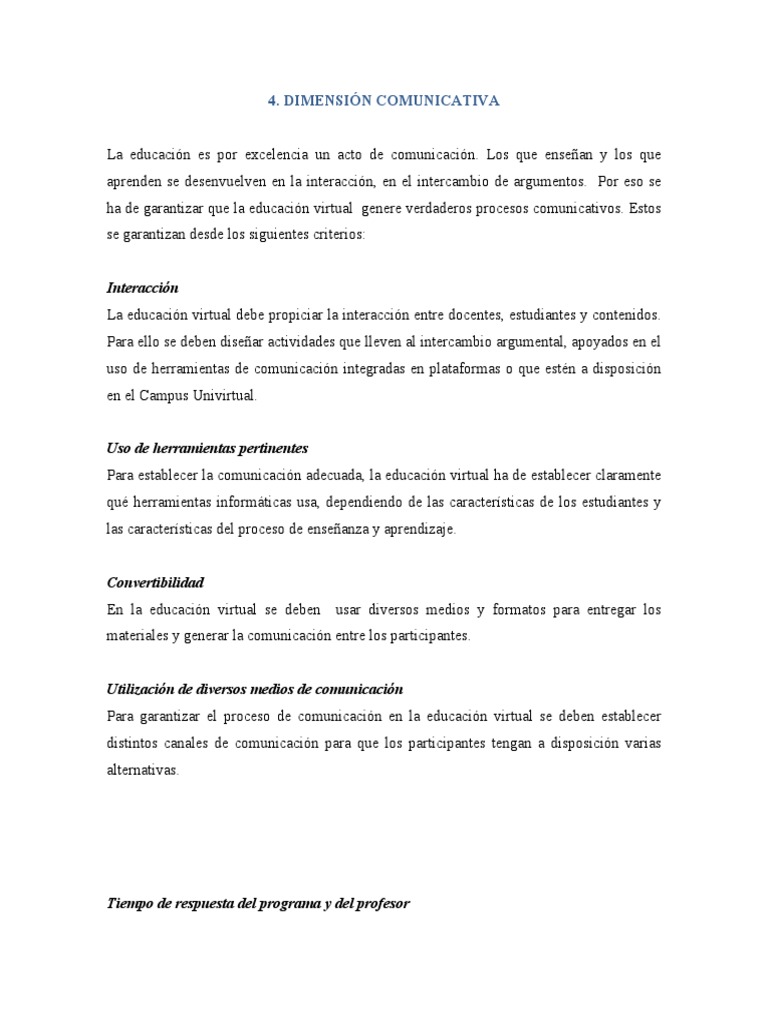 Dimension Comunicativa | PDF | Salón de clases | Aprendizaje