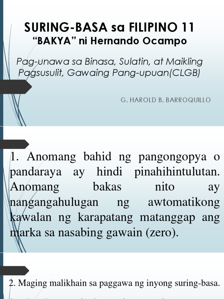 Suring Basa Bakya | PDF