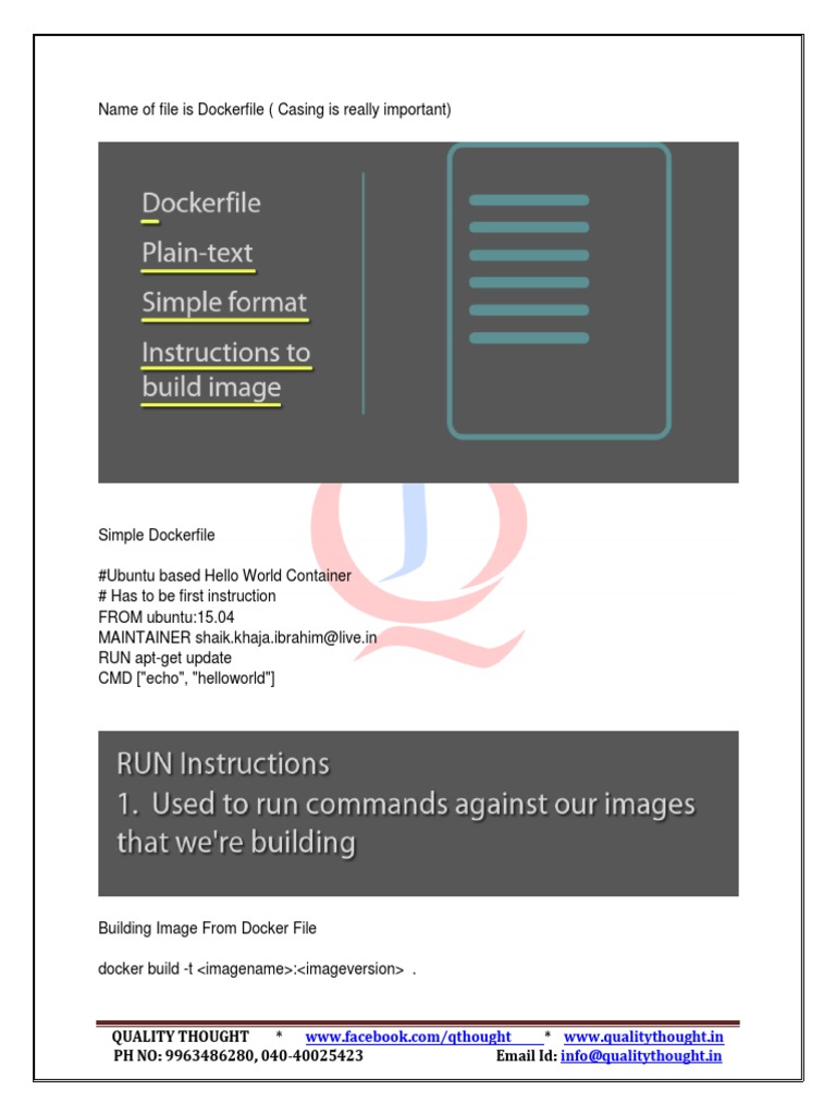 Simple Dockerfile Example Guide | PDF