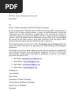 SLIMTEX Factory Visit Request Letter PDF | PDF