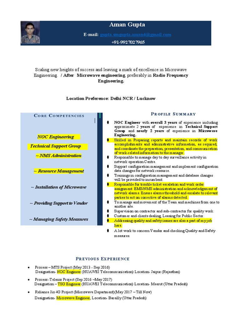 Aman CV | PDF | Computer Network | Computing