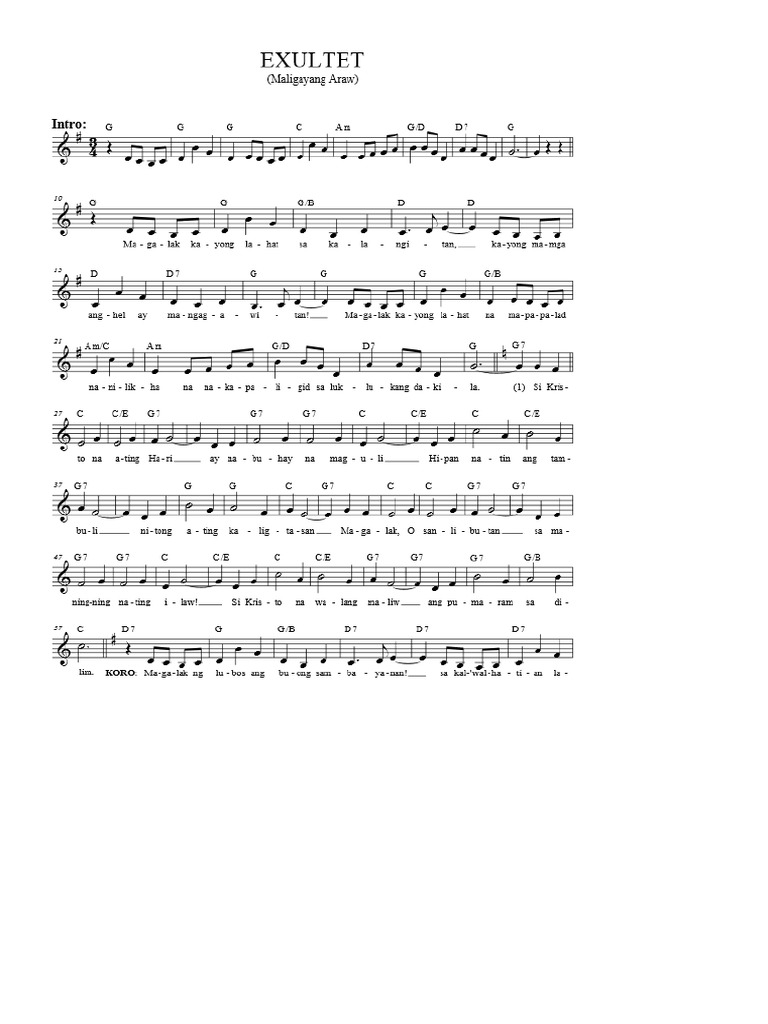 Maligayang Araw - Filipino Exultet | PDF