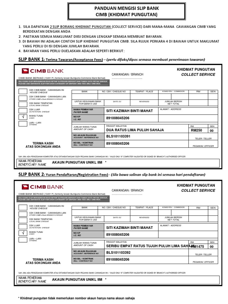 Bank Slip | PDF