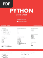 Python Cheat Sheet | PDF | Data | System Software