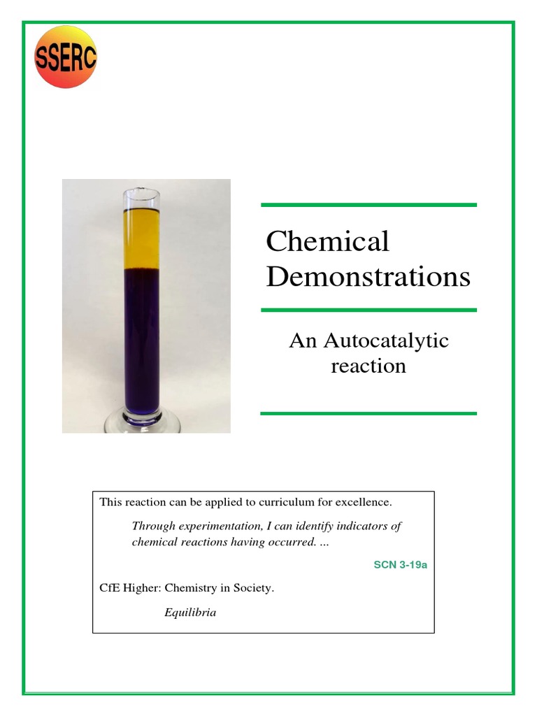 Chemical Demonstrations: An Autocatalytic Reaction | PDF | Sulfuric ...