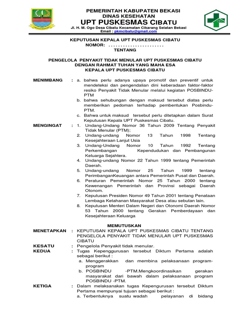 SK Pengelola PTM | PDF