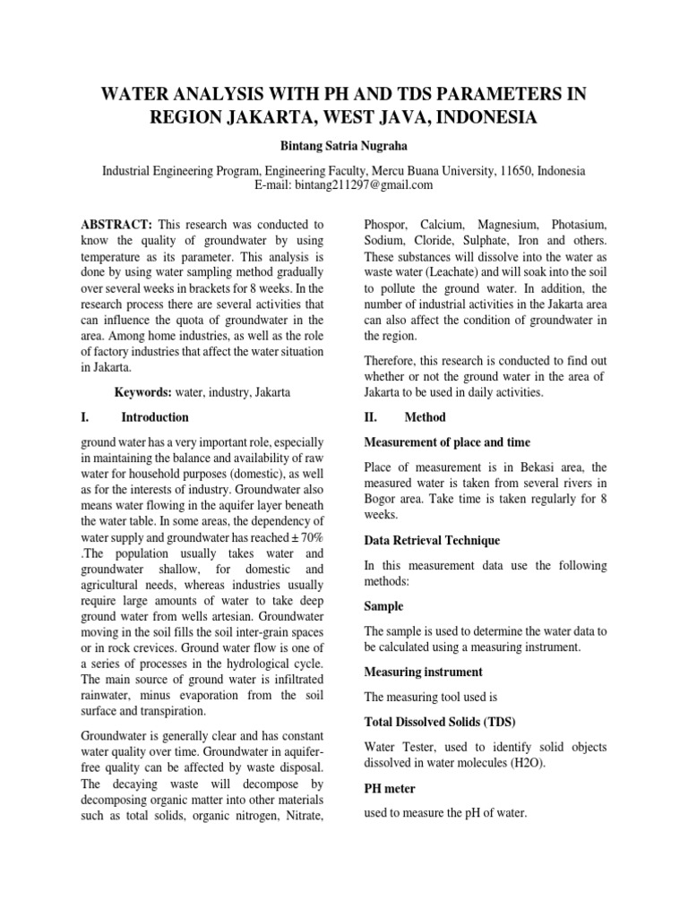 Tgs Kimia (Jurnal) | PDF | Groundwater | Environment