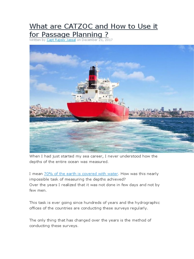 What Are CATZOC and How To Use It For Passage Planning ?: Written by On ...