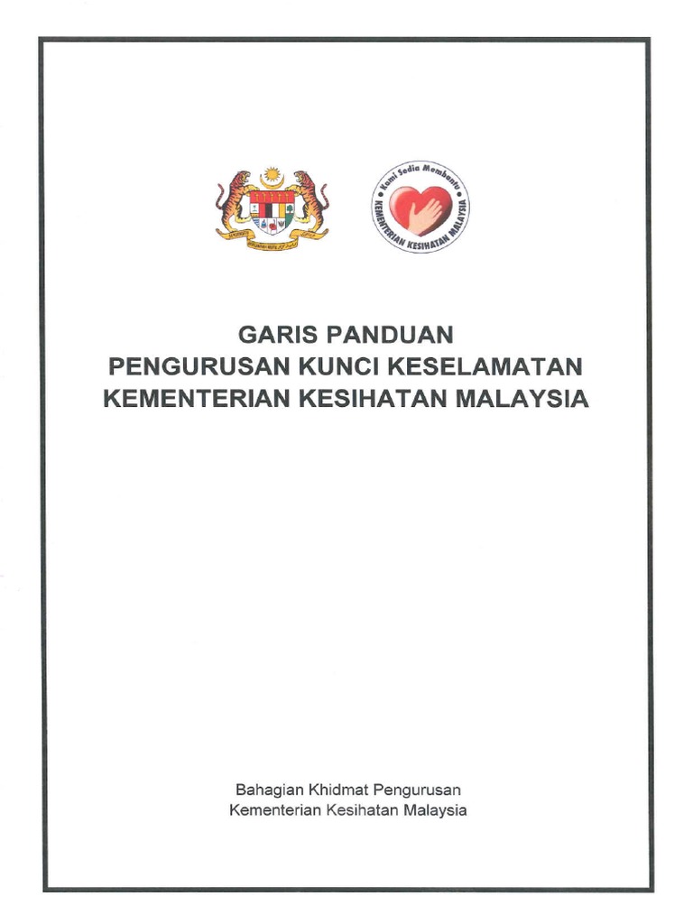 Garis Panduan Pengurusan Kunci Keselamatan KKM PDF | PDF